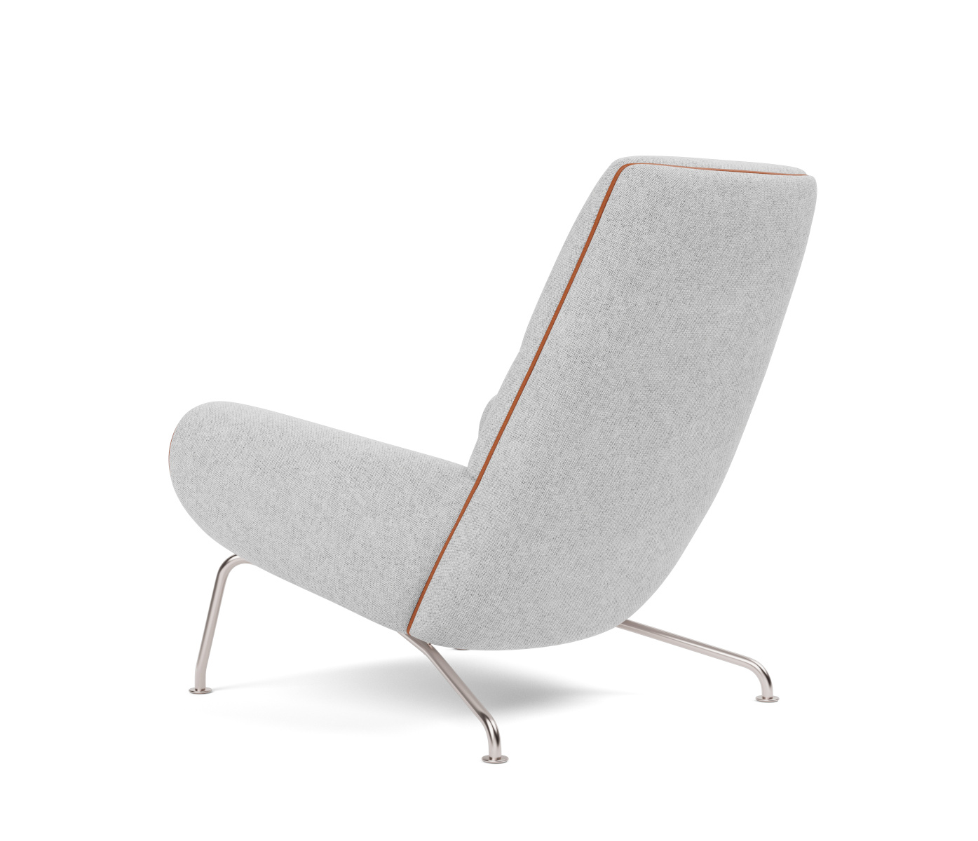 Fredericia - Wegner Queen Chair, brushed steel / hallingdal 116