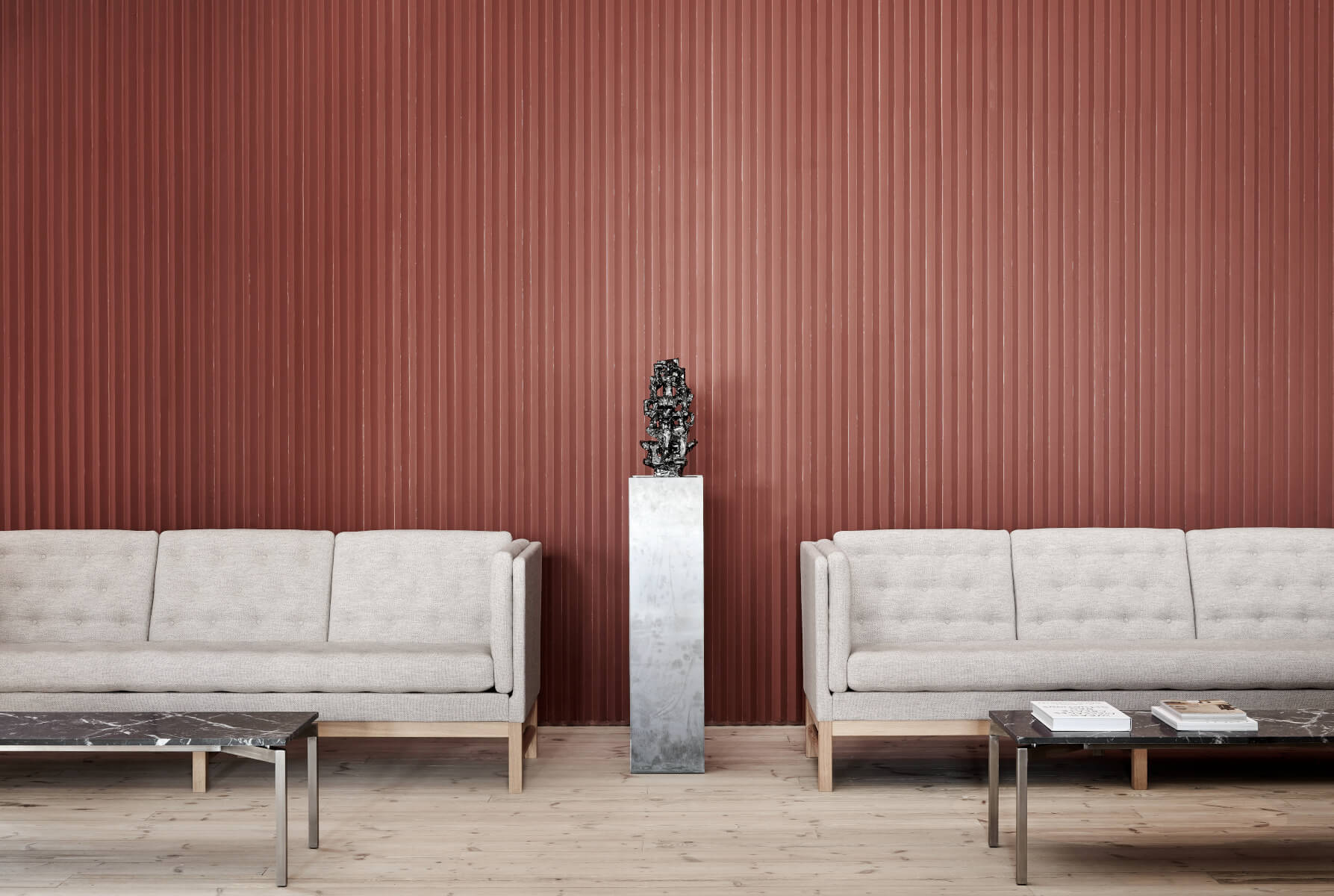 Fredericia - EJ315 Sofa 2-Sitzer, eiche geseift / hallingdal 200